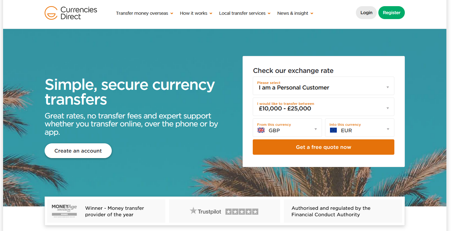 Review and test of Currencies Direct - Best Neobanks